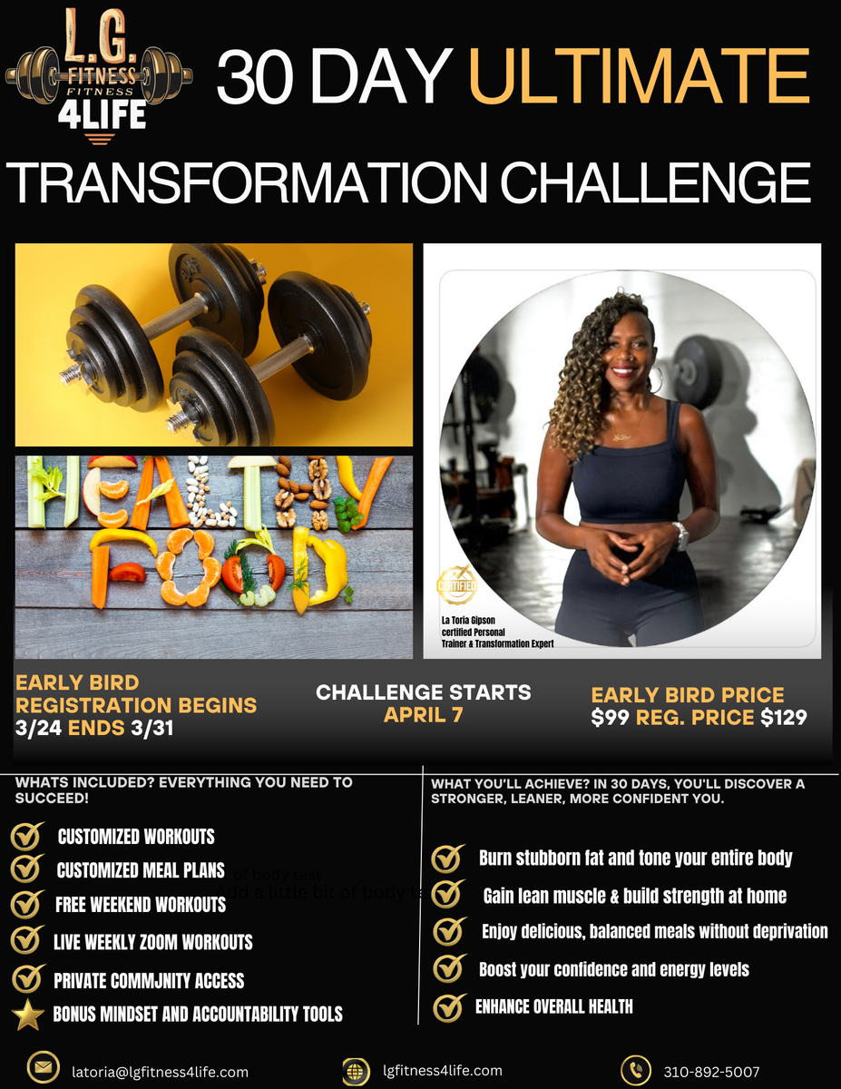 30 Day Ultimate Transformation Challenge Early Bird Price Ends March 3 ...